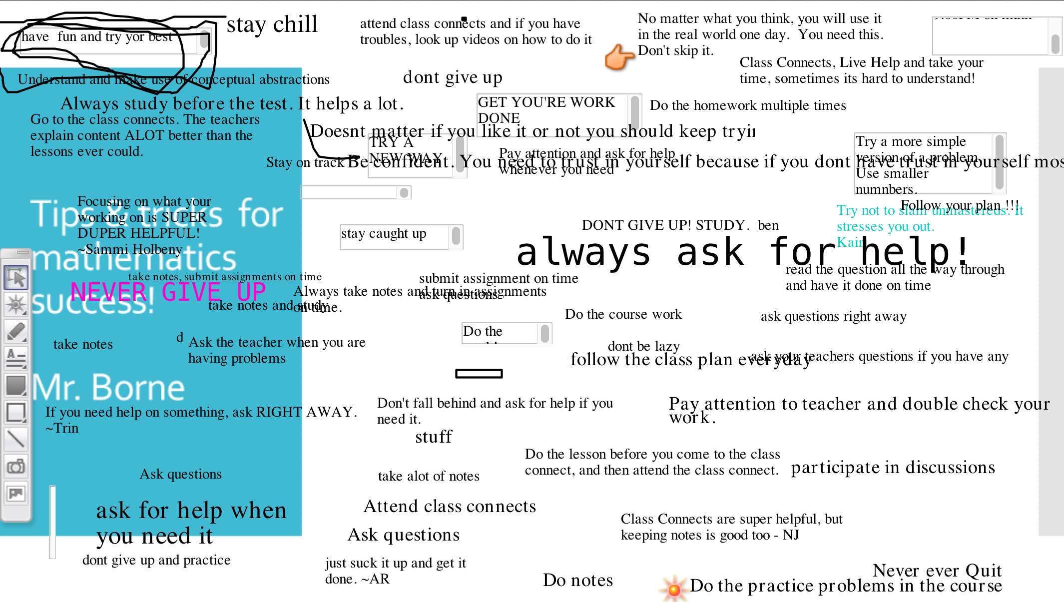 Math Tips from Students